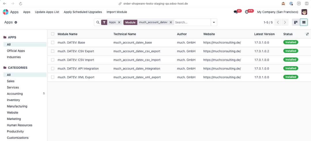 Odoo DATEV API Integration | much. Consulting